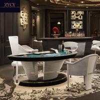 China Solid Wood Metal Base Blackjack Table Modern Entertainment Furniture USB Powered for 4 Players Home for sale