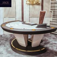 China Solid Wood Metal Base Blackjack Table Modern Entertainment Furniture USB Powered for 4 Players Home for sale