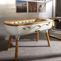China Artistic Italian Style Light Luxury Solid Wood Soccer Table Creative Design Fashionable Black for Home Living Room for sale