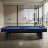 China Black Italian 9ft 8ft 7ft Solid Wood Frame Pool Table Plastic Tournament Grade Ball Return System for Commercial Home for sale