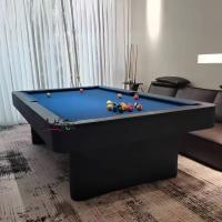 China Black Italian 9ft 8ft 7ft Solid Wood Frame Pool Table Plastic Tournament Grade Ball Return System for Commercial Home for sale