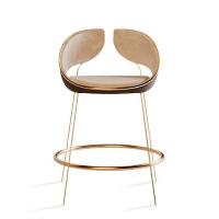 China Nordic Creative Designer Bar Chair Luxury Bar Furniture Modern Stainless Steel Desk Stool for sale