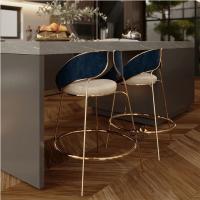 China Nordic Creative Designer Bar Chair Luxury Bar Furniture Modern Stainless Steel Desk Stool for sale