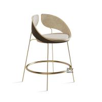 China Nordic Creative Designer Bar Chair Luxury Bar Furniture Modern Stainless Steel Desk Stool for sale