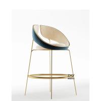 China Nordic Creative Designer Bar Chair Luxury Bar Furniture Modern Stainless Steel Desk Stool for sale