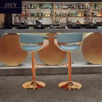 China Italian Designer Stainless Steel Bar Stool Luxury Bar Furniture High End Modern Adjustable for Home for sale