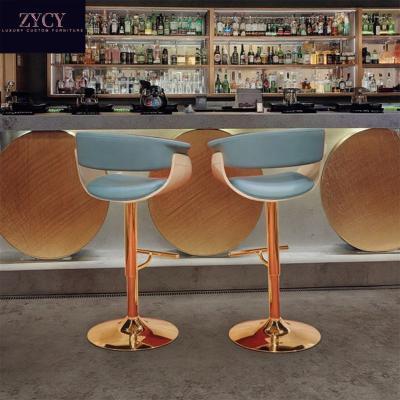 China Italian Designer Stainless Steel Bar Stool Luxury Bar Furniture High End Modern Adjustable for Home for sale
