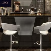China Italian Designer Stainless Steel Bar Stool Luxury Bar Furniture High End Modern Adjustable for Home for sale