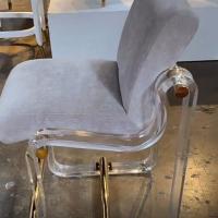China Elegant Nordic Bar Chair Luxury Bar Furniture Acrylic Transparent High Stool for Living Room for sale