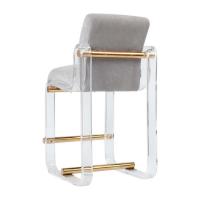 China Elegant Nordic Bar Chair Luxury Bar Furniture Acrylic Transparent High Stool for Living Room for sale