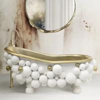 China Bubble Shaped Bathtub Luxury Bathroom Furniture Modern Designer Stainless Steel Creative Basin for sale