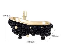 China Bubble Shaped Bathtub Luxury Bathroom Furniture Modern Designer Stainless Steel Creative Basin for sale