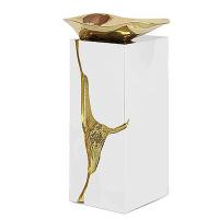 China Golden One Pillar Metal Wash Basin Modern Stainless Steel Hand Washing Station for sale
