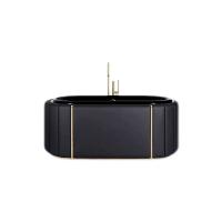 China Modern Oval Ceramic Bathtub Designer High End Freestanding Bath Basin for Home for sale