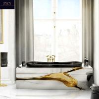 China Floor Crack Marble Bathtub Italian Stainless Steel High End Luxury Bathroom for sale