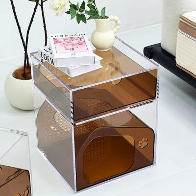 China Modern Acrylic Cat Bed Luxury Bedroom Furniture Pet Nightstand Combination for Home for sale