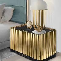 China Smart Foyer Cabinet Luxury Bedroom Furniture Metal Black Gold Stainless Storage Unit for sale