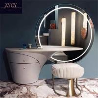 China Villa Modern Makeup Dressing Table with Mirror LED Lights for sale
