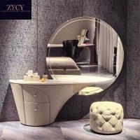 China Villa Modern Makeup Dressing Table with Mirror LED Lights for sale
