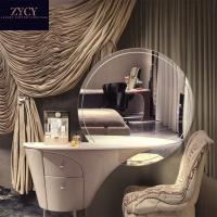 China Villa Modern Makeup Dressing Table with Mirror LED Lights for sale