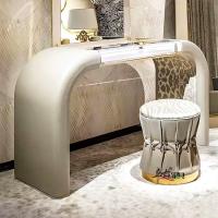 China Solid Wood Makeup Table Luxury Bedroom Furniture Villa Flip Up Mirror Modern Vanity for sale