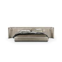 China Microfiber Leather Double Bed Luxury Bedroom Furniture Italian Modern Matte Creative Style for sale