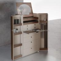 China Wooden Dressing Table Luxury Bedroom Furniture Mirror Enclosed Jewelry Storage Custom Design for sale