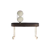 China Designer Solid Wood Dressing Table Luxury Bedroom Furniture Standing LED Light Mirror for sale