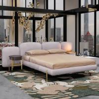 China Italian Design Double Wooden Bed Master Bedroom Modern Custom Style Home for sale