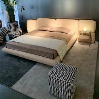 China Italian Design Double Wooden Bed Master Bedroom Modern Custom Style Home for sale