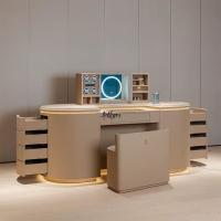 China Light Luxury Solid Wood Makeup Vanity Adjustable Dressing Table Modern Italian for sale
