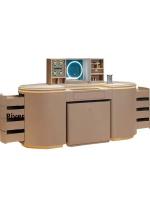 China Light Luxury Solid Wood Makeup Vanity Adjustable Dressing Table Modern Italian for sale
