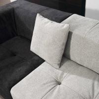 China Creamy Style Sofa Set Luxury Living Room Furniture Full Sponge Lamb Velvet Modern Sectional Sofa for sale