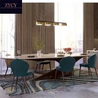 China Italian Oval Sintered Stone Dining Table Luxury Dining Room Furniture Wooden Root Base Custom Chairs for sale