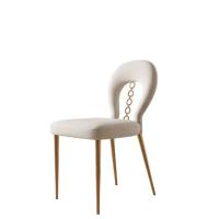 China Comfortable Modern Leather Chair Luxury Dining Room Furniture Metal PU Casual Living Table for sale
