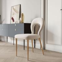 China Comfortable Modern Leather Chair Luxury Dining Room Furniture Metal PU Casual Living Table for sale