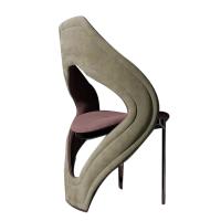 China Modern Stainless Steel Dining Chair Luxury Dining Room Furniture Leather Backrest Custom Colors for sale