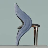 China Modern Stainless Steel Dining Chair Luxury Dining Room Furniture Leather Backrest Custom Colors for sale