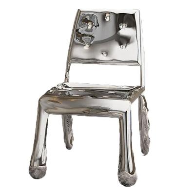 China Designer Lounge Chair Modern Outdoor Furniture Stainless Steel Art Light Metal Leisure Accent for Living Room for sale