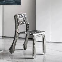 China Designer Lounge Chair Modern Outdoor Furniture Stainless Steel Art Light Metal Leisure Accent for Living Room for sale