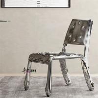 China Designer Lounge Chair Modern Outdoor Furniture Stainless Steel Art Light Metal Leisure Accent for Living Room for sale