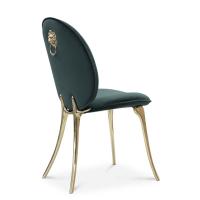 China Small Lion Head Leather Dining Chair Luxury Dining Room Furniture Modern Design for Office Villa Home for sale