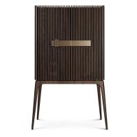 China Walnut Wood Italian Minimalist Wine Cabinet Luxury Living Room Furniture Sideboard for Villa for sale