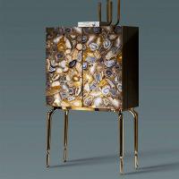 China Natural Agate Wine Cabinet Luxury Dining Room Furniture Italian Modern Multifunction Storage for sale