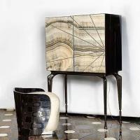 China Natural Agate Wine Cabinet Luxury Dining Room Furniture Italian Modern Multifunction Storage for sale