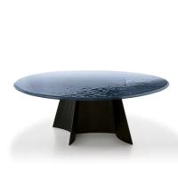 China Water Ripple Dining Table Luxury Dining Room Furniture High End Acrylic Light Metal for Hotel Villa for sale