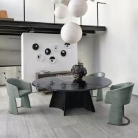 China Water Ripple Dining Table Luxury Dining Room Furniture High End Acrylic Light Metal for Hotel Villa for sale