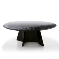 China Water Ripple Dining Table Luxury Dining Room Furniture High End Acrylic Light Metal for Hotel Villa for sale