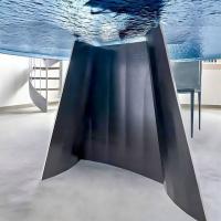 China Water Ripple Dining Table Luxury Dining Room Furniture High End Acrylic Light Metal for Hotel Villa for sale