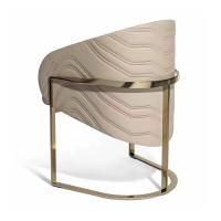 China High Back Dining Chair Luxury Dining Room Furniture Italian Modern Stainless Microfiber Leather for sale